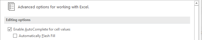 Excel Cells Ranges AutoComplete