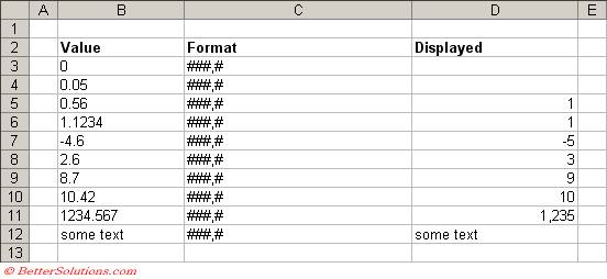 Excel Formatting - Custom