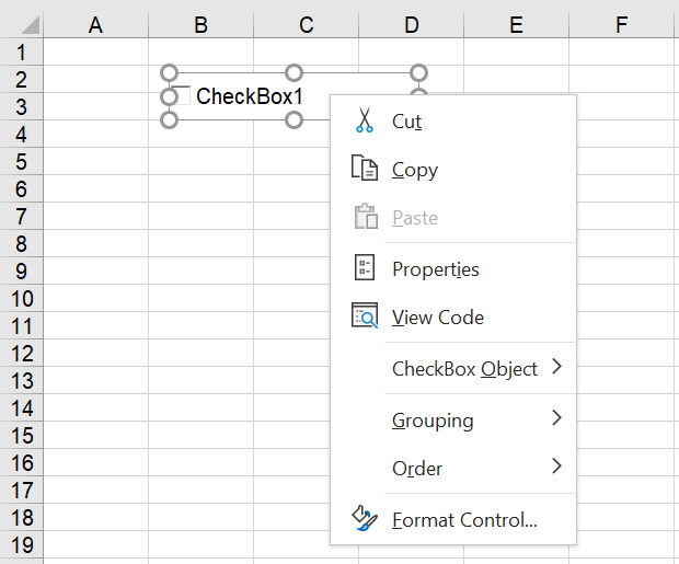Excel Macros ActiveX Checkbox