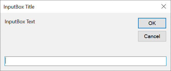 VBA MsgBox InputBox InputBox Examples 